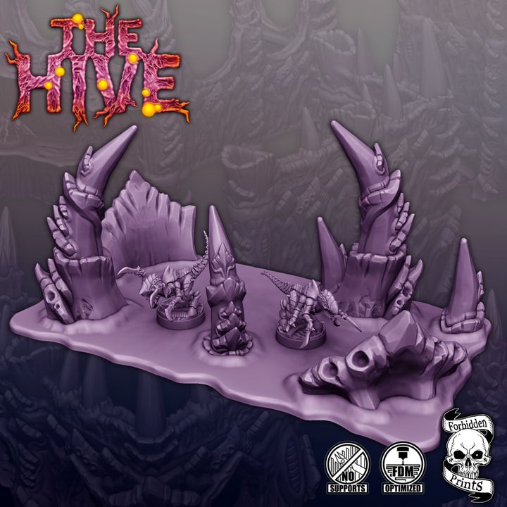 3D Printable The Hive - Spike Forest by Forbidden Prints