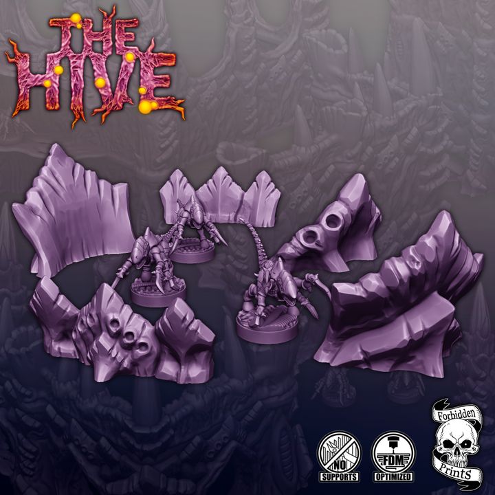 3D Printable The Hive - Spike Forest by Forbidden Prints