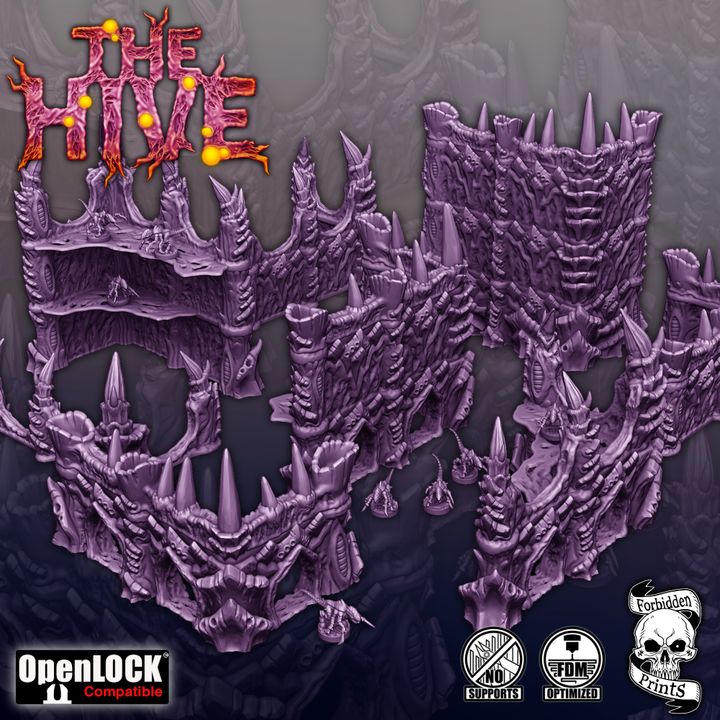 3D Printable The Hive - Bug Ruins BUNDLE! Set by Forbidden Prints