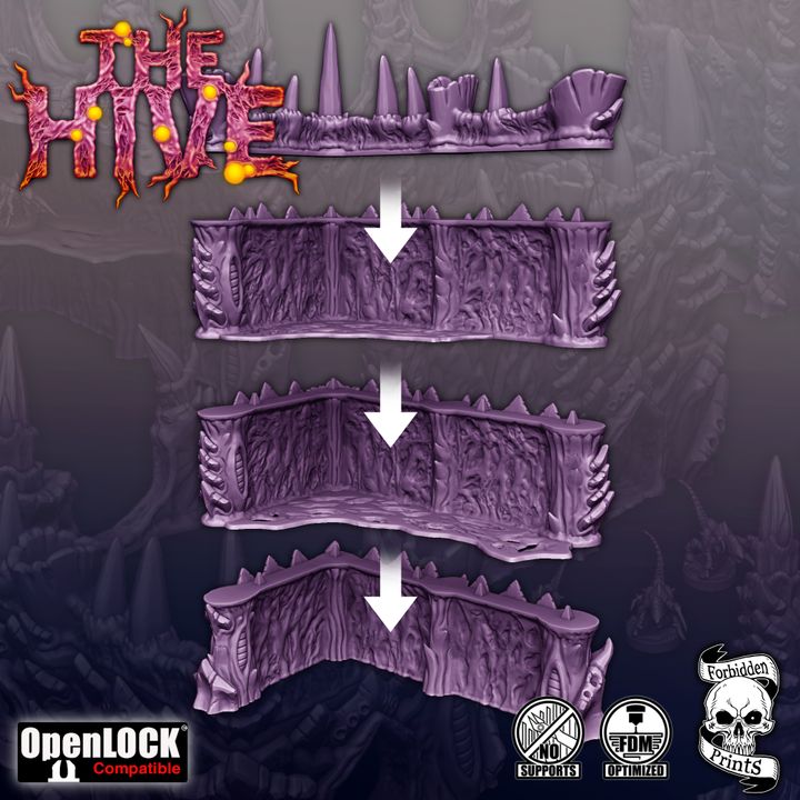 3D Printable The Hive - Bug Ruins BUNDLE! Set by Forbidden Prints