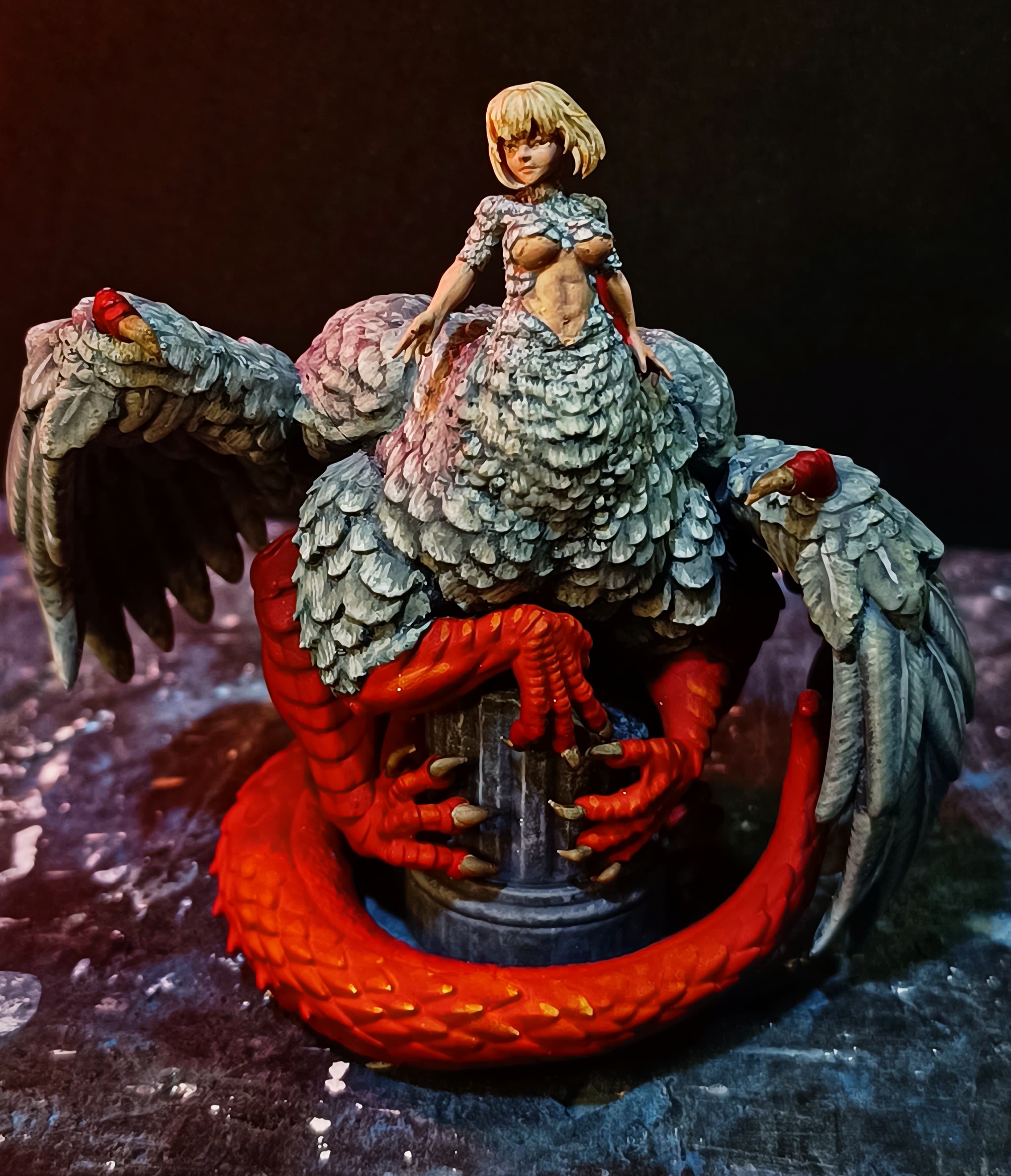 3D Printable Chimera Dragon Lady by Jigglystix