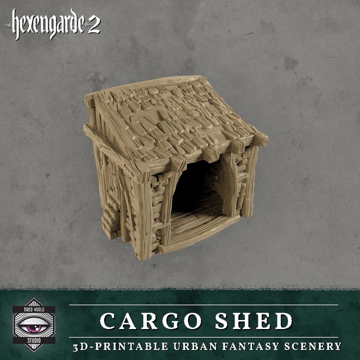3D Printable Cargo Shed by Tired World Studio