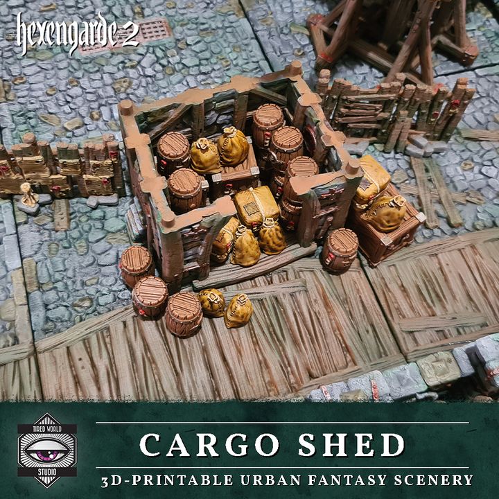 3D Printable Cargo Shed by Tired World Studio
