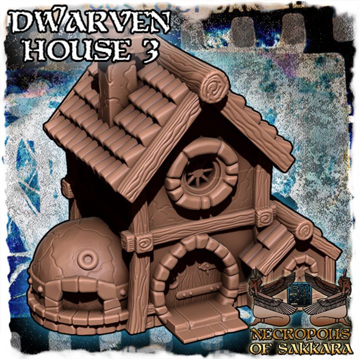 3D Printable Dwarven House 3 by Pharaoh's Workshop