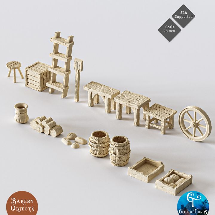 3D Printable Bakery Objects by Gothic Things