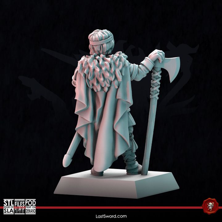 3D Printable Young Jarl by LastSword Miniatures