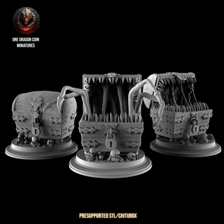 3D Printable Mimic, Monster Trapper Chest Pack by One Dragon Coin ...