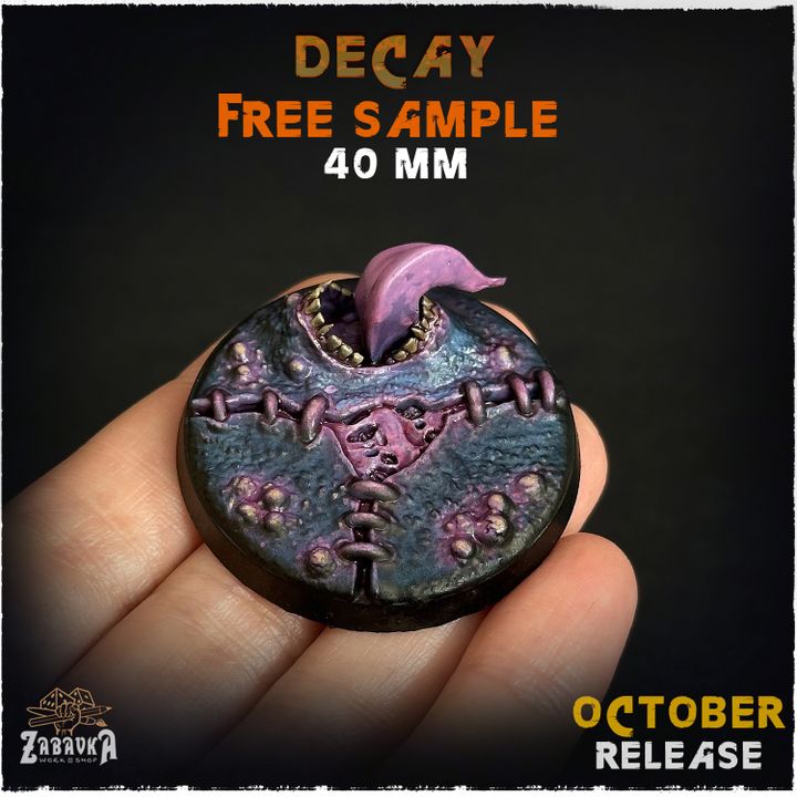 3D Printable Decay - Bases & Toppers (Free Sample) by Zabavka Workshop