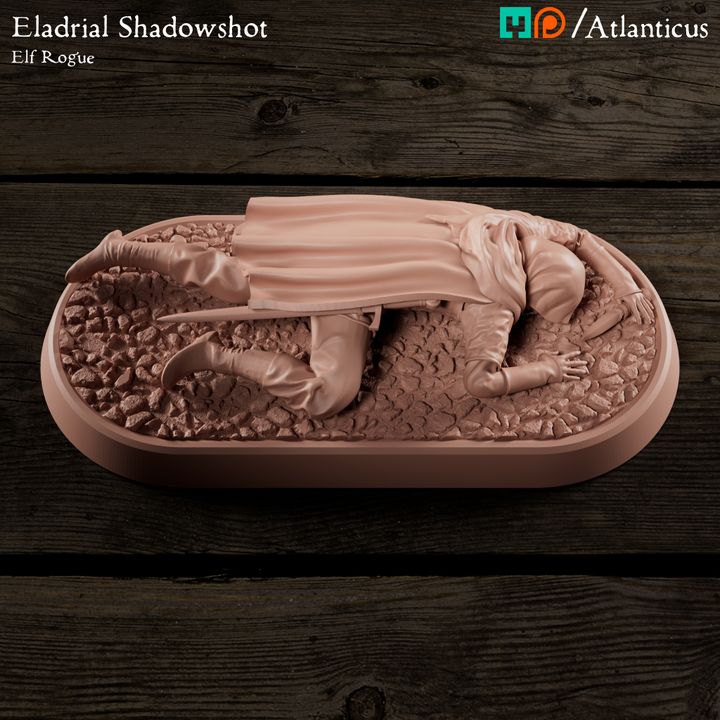 3D Printable Male Elf Rogue - Eladrial Shadowshot - Dead by Atlanticus Arts
