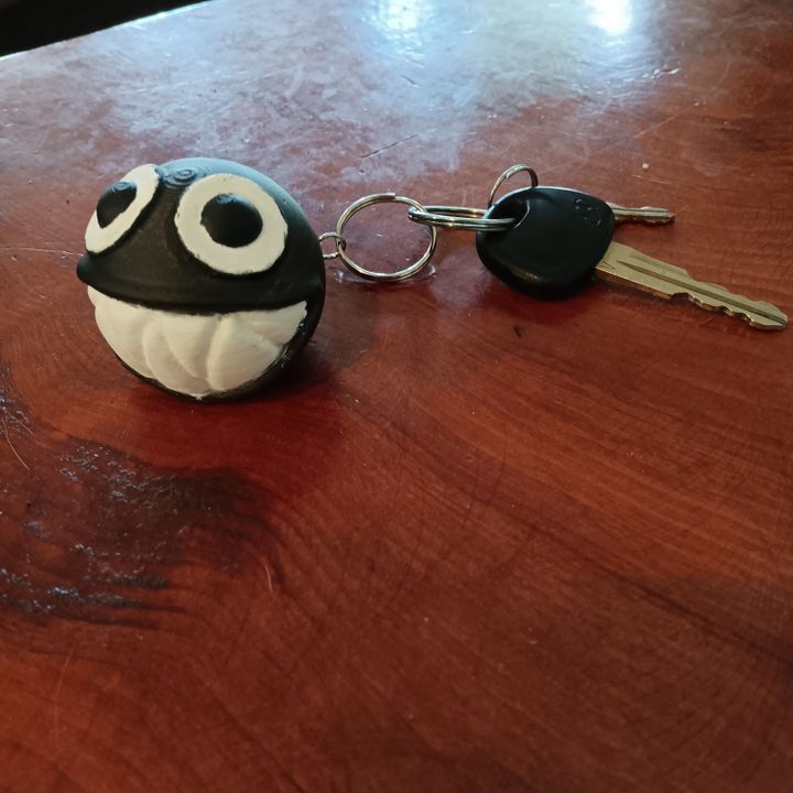 3D Printable Chain Chomp Key Chain - flexi fidget toy - keychain by tim