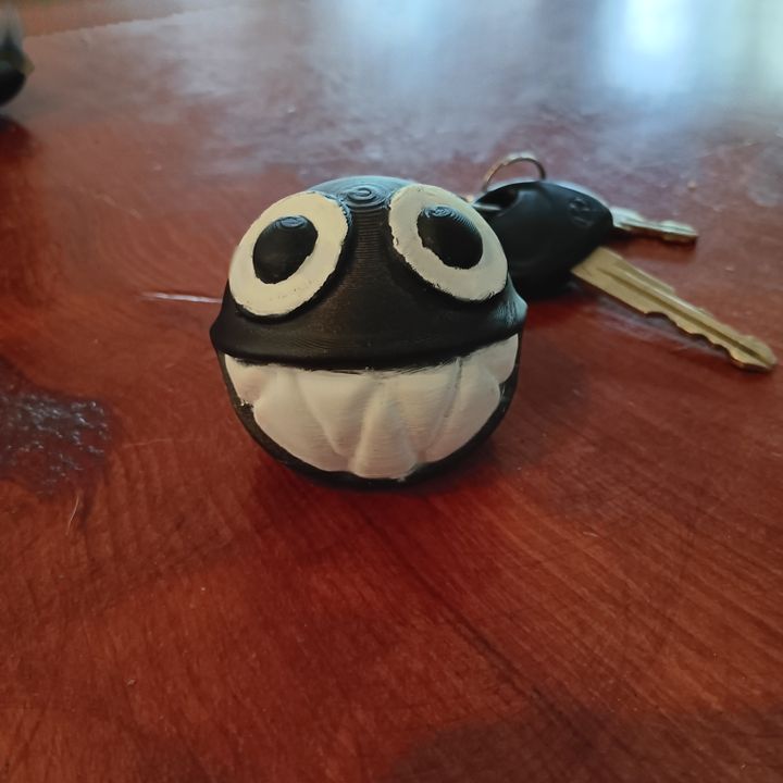 3D Printable Chain Chomp Key Chain - flexi fidget toy - keychain by tim