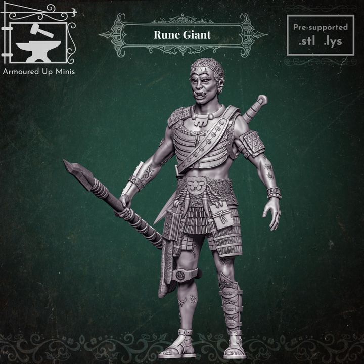 3D Printable Rune Giant by Armoured Up Minis