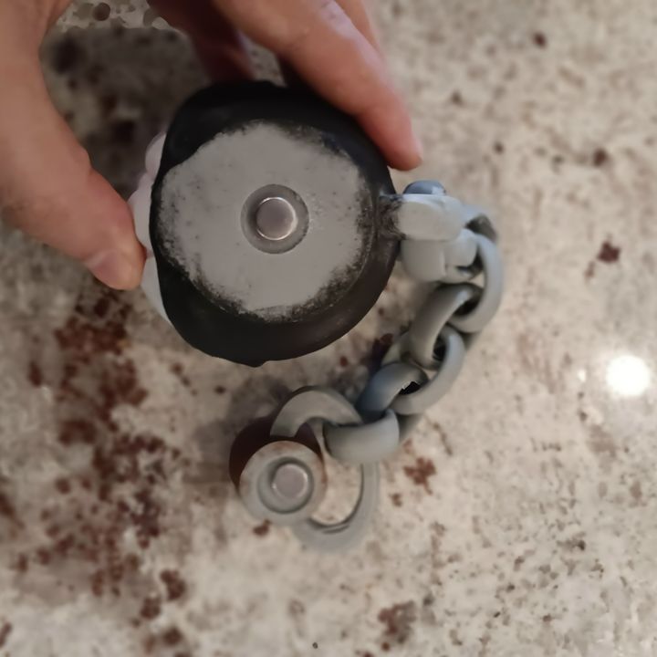 3D Printable Chain Chomp magnet - flexi fidget toy - print in place by tim