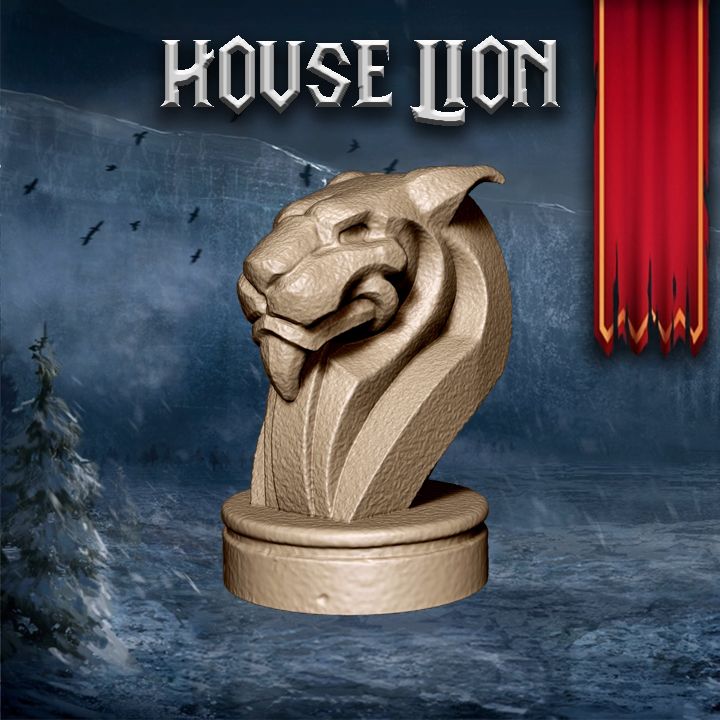 3D Printable House Lion map marker by Fabio Rizzo
