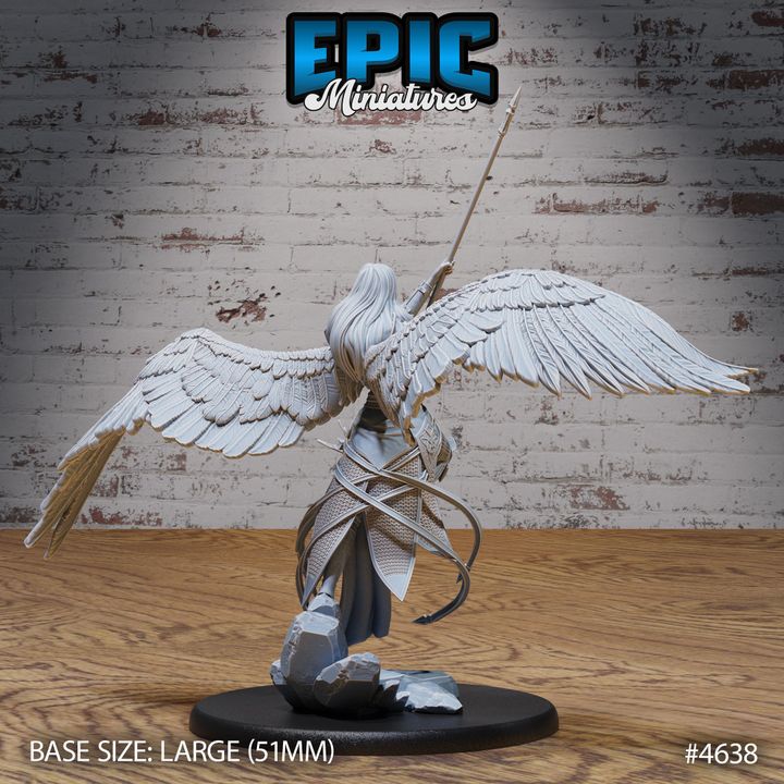 3D Printable Planetar Female Angel Attack / Angelic Solar Soldier ...