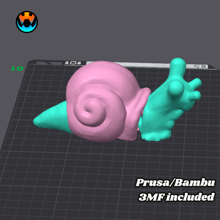 3D Printable Tiny Snail by Cinderwing3D