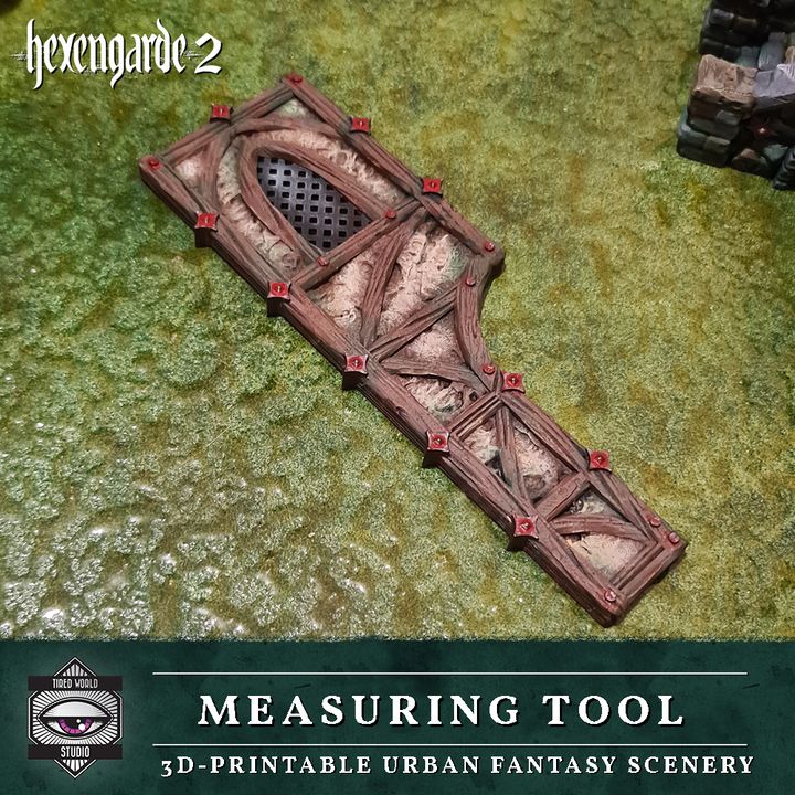 3D Printable Hexengarde Measuring Tool by Tired World Studio