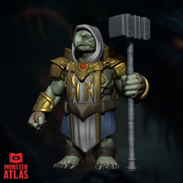 3D Printable Tortle Cleric by Monster Atlas