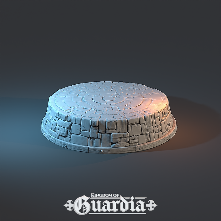 3D Printable Kingdom of Guardia - Round Miniature Displays by Dalla ...