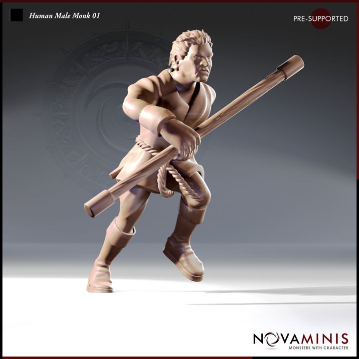 3D Printable Human Male Monk 01 by NovaMinis