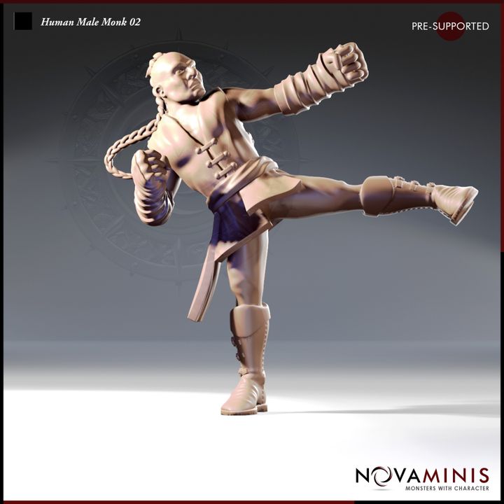 3D Printable Human Male Monk 02 by NovaMinis