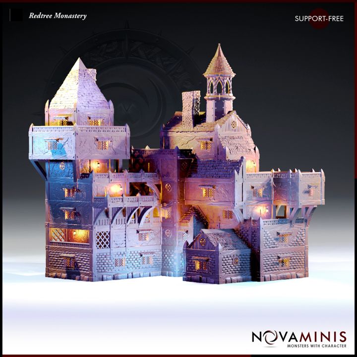 3D Printable Redtree Monastery by NovaMinis