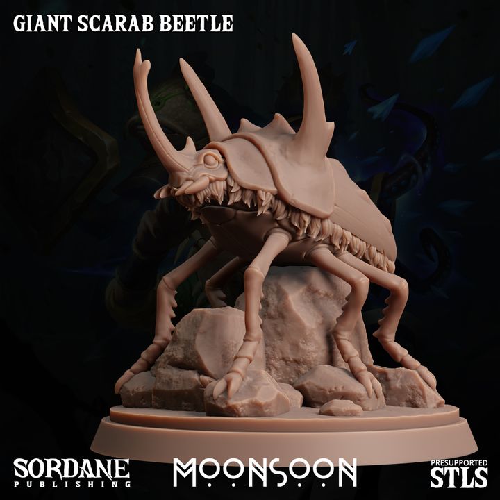 3D Printable Moonsoon - Giant Scarab Beetle by Sordane Publishing