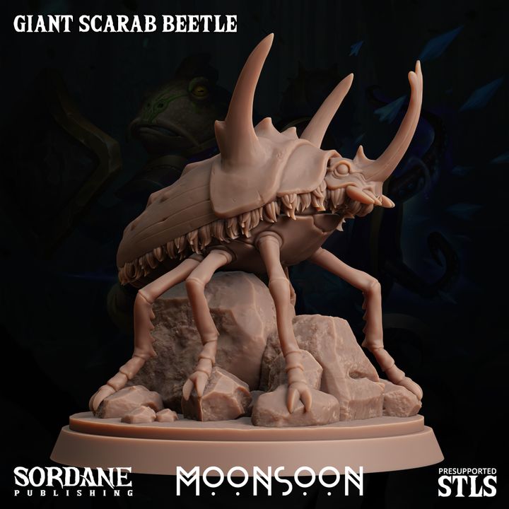 3D Printable Moonsoon - Giant Scarab Beetle by Sordane Publishing
