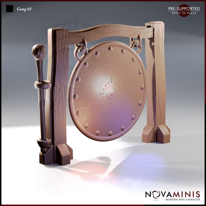 3D Printable Gong 01 by NovaMinis