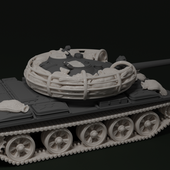 3D Printable T-62 Tank with improvised modular armor. by Modern ...