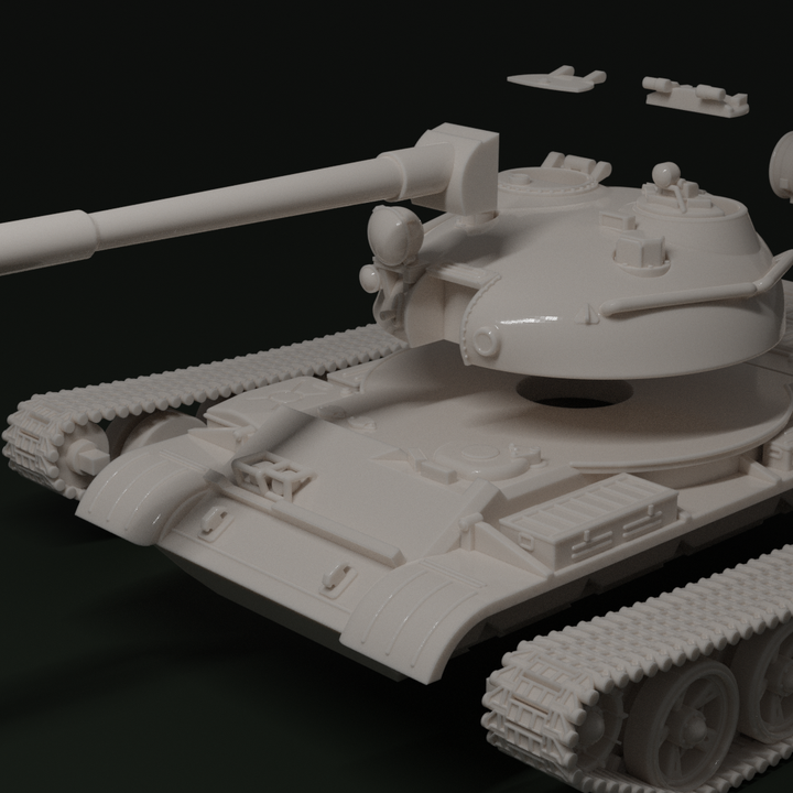 3D Printable T-62 Tank with improvised modular armor. by Modern ...