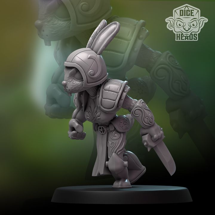 3D Printable Ragin' Rabbits – Fantasy Football Team 🐰 by Dice Heads