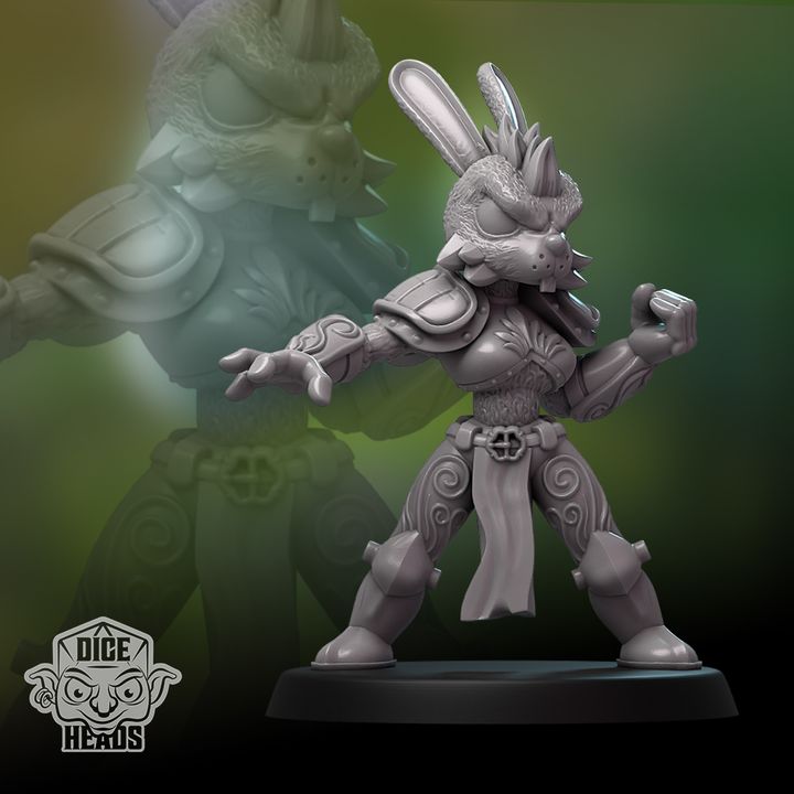 3D Printable Ragin' Rabbits – Fantasy Football Team 🐰 by Dice Heads
