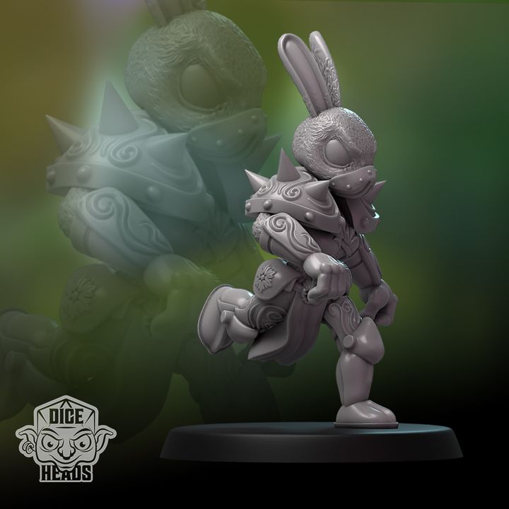 3D Printable Ragin' Rabbits – Fantasy Football Team 🐰 by Dice Heads