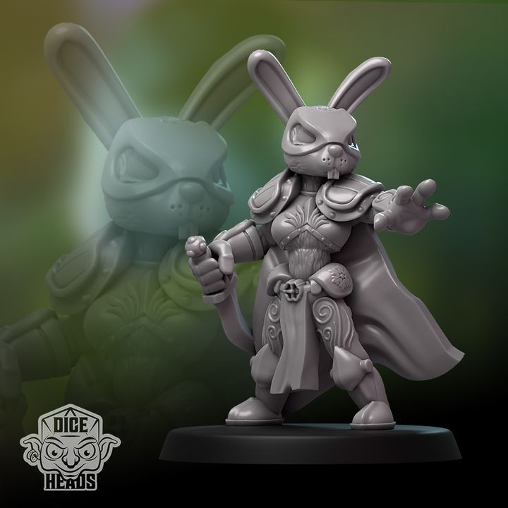 3D Printable Ragin' Rabbits – Fantasy Football Team 🐰 by Dice Heads