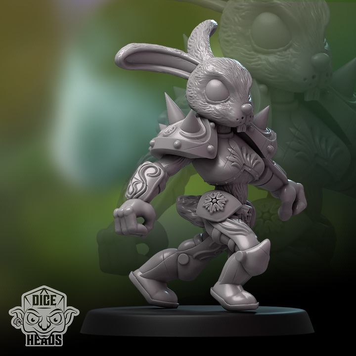 3D Printable Ragin' Rabbits – Fantasy Football Team 🐰 by Dice Heads
