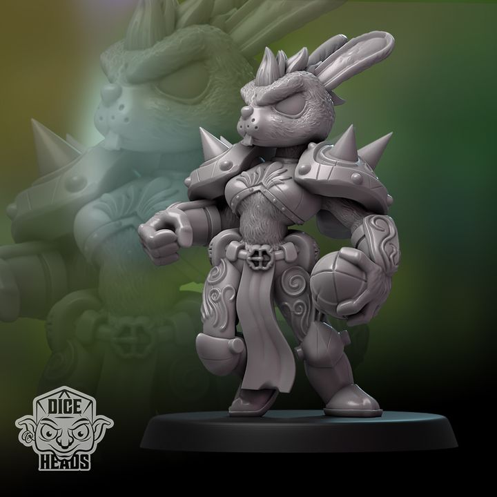 3D Printable Ragin' Rabbits – Fantasy Football Team 🐰 by Dice Heads