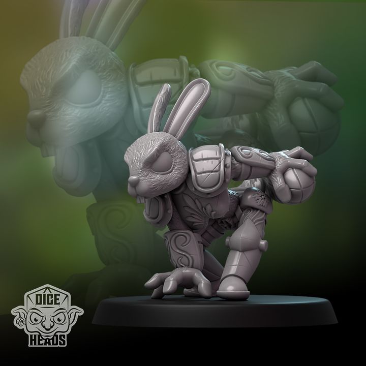3D Printable Ragin' Rabbits – Fantasy Football Team 🐰 by Dice Heads