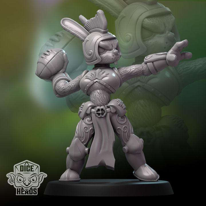 3D Printable Ragin' Rabbits – Fantasy Football Team 🐰 by Dice Heads