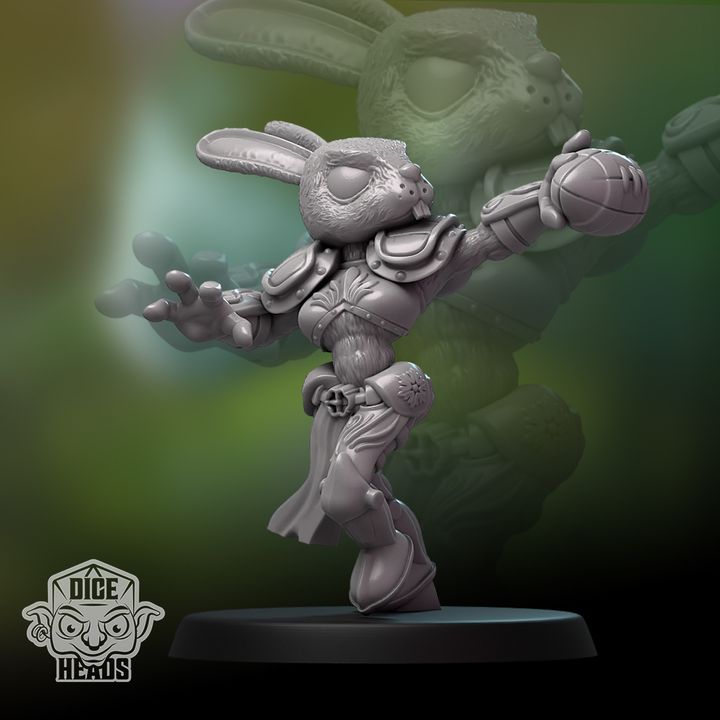 3D Printable Ragin' Rabbits – Fantasy Football Team 🐰 by Dice Heads