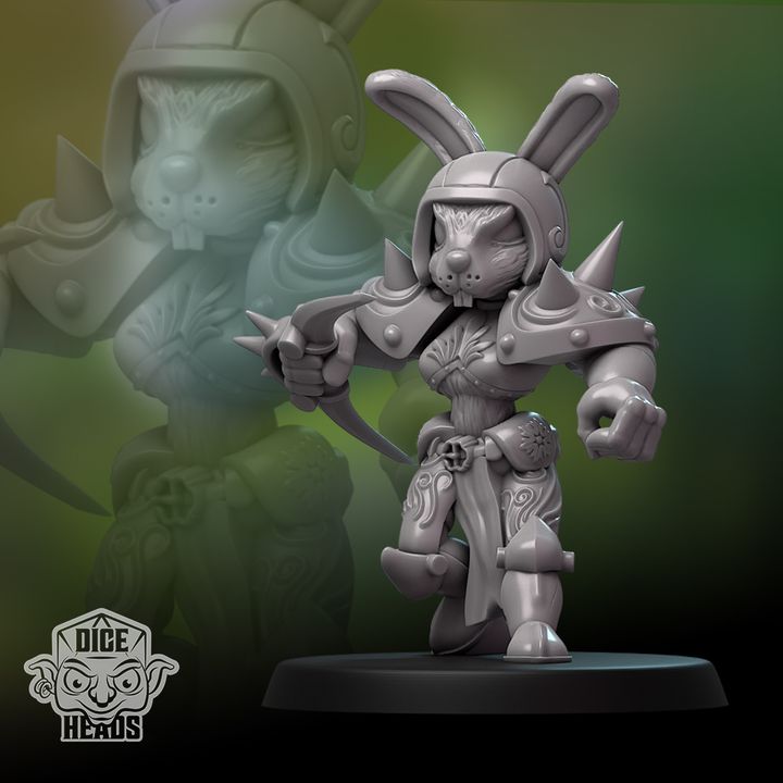 3D Printable Ragin' Rabbits – Fantasy Football Team 🐰 by Dice Heads