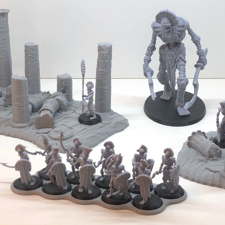 3D Printable Pharaoh's Legacy: Heavy Skeleton Infantry (Assembled and ...
