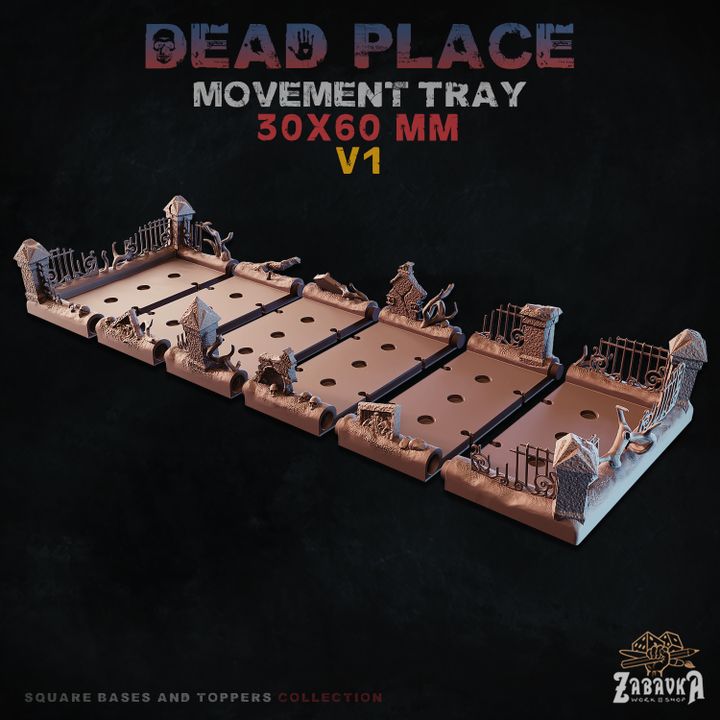 3D Printable Dead Place - Modular Movement Tray (30x60) by Zabavka Workshop