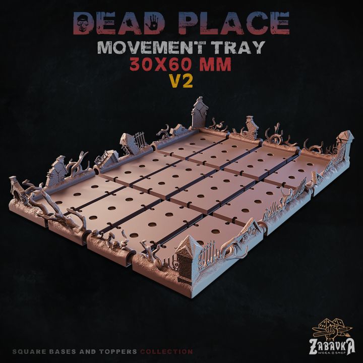 3D Printable Dead Place - Modular Movement Tray (30x60) by Zabavka Workshop