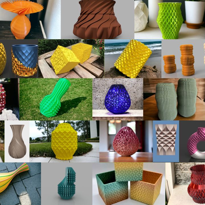 3D Printable 100 VASE STL FILES – PRINTABLE BUNDLE COLLECTION by MELS ...