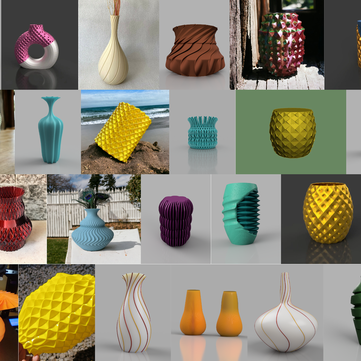3D Printable 100 VASE STL FILES – PRINTABLE BUNDLE COLLECTION by MELS ...