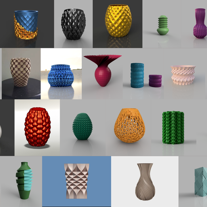 3D Printable 100 VASE STL FILES – PRINTABLE BUNDLE COLLECTION by MELS ...