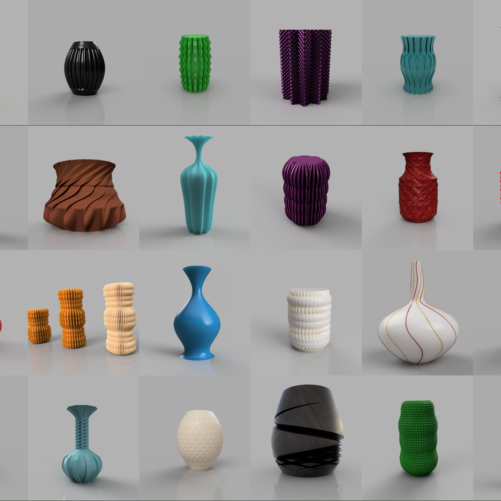 3D Printable 100 VASE STL FILES – PRINTABLE BUNDLE COLLECTION by MELS ...