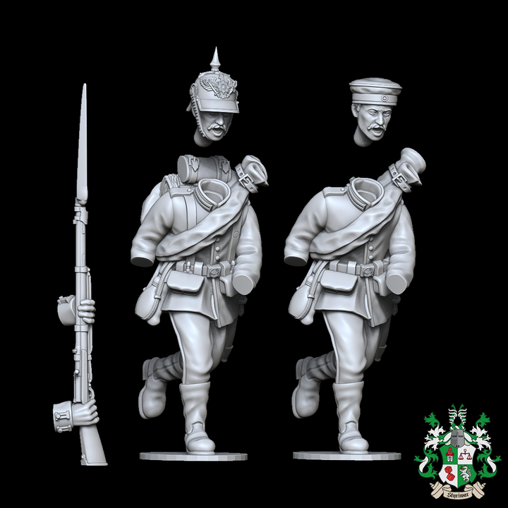 3D Printable Prussian 1tes Garde-Regiment zu Fuß Charging (4Variants ...