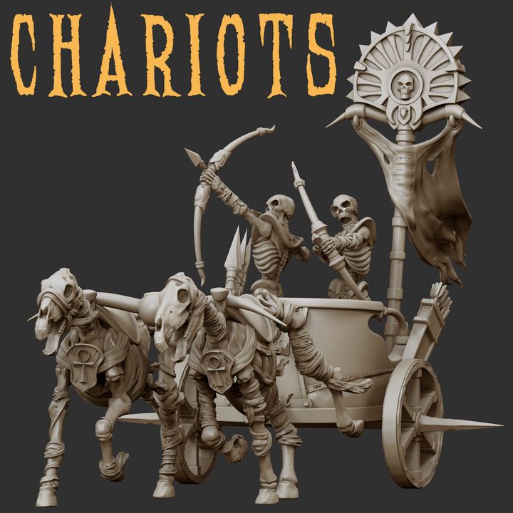 3D Printable Pharaoh's Legacy: Chariots by Crab Miniatures